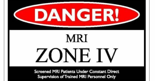 MRI Zone 4 Sign - RC Imaging